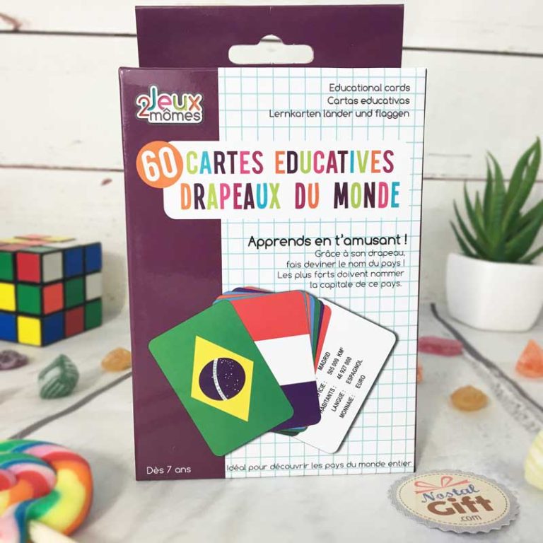 60 Cartes éducatives drapeaux du monde