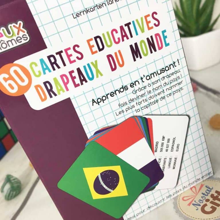 60 Cartes éducatives drapeaux du monde