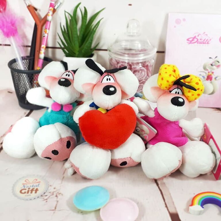 Diddl - Peluche porte-clef - Diddl et son coeur