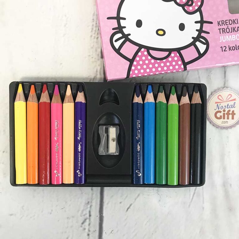 Hello Kitty - 12 Crayons de couleurs avec taille crayon
