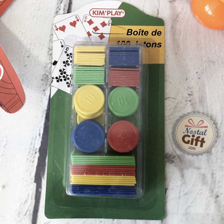 Boite de 100 jetons pour jeux de carte