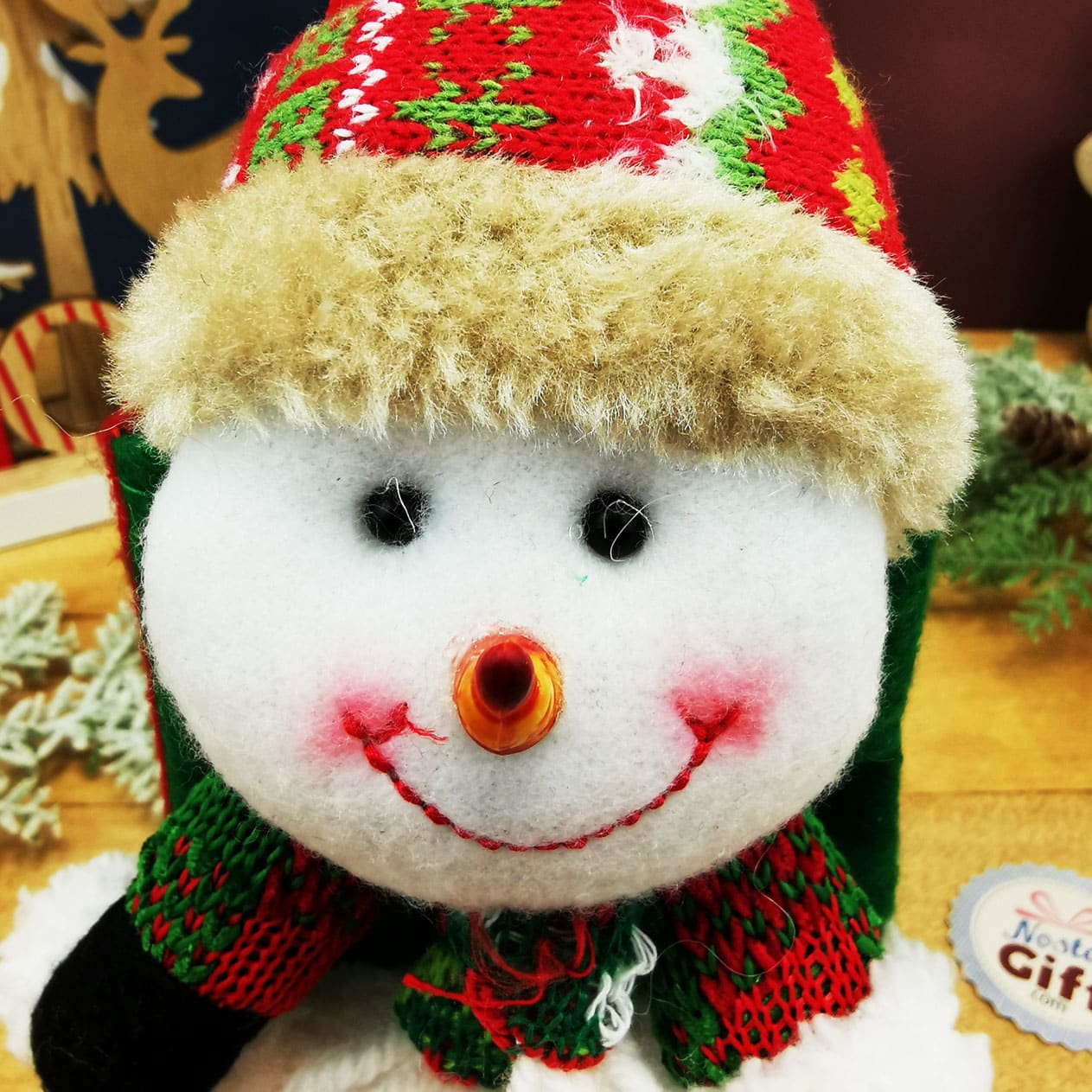 Chaussette de noël bonhomme de neige remplie de chocolats (x10)