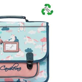 Cartable 35 cm rétro moulin - Caméléon - Green Windmill