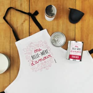 Tablier de cuisine "Belle-mère d'amour" de la collection D'amour