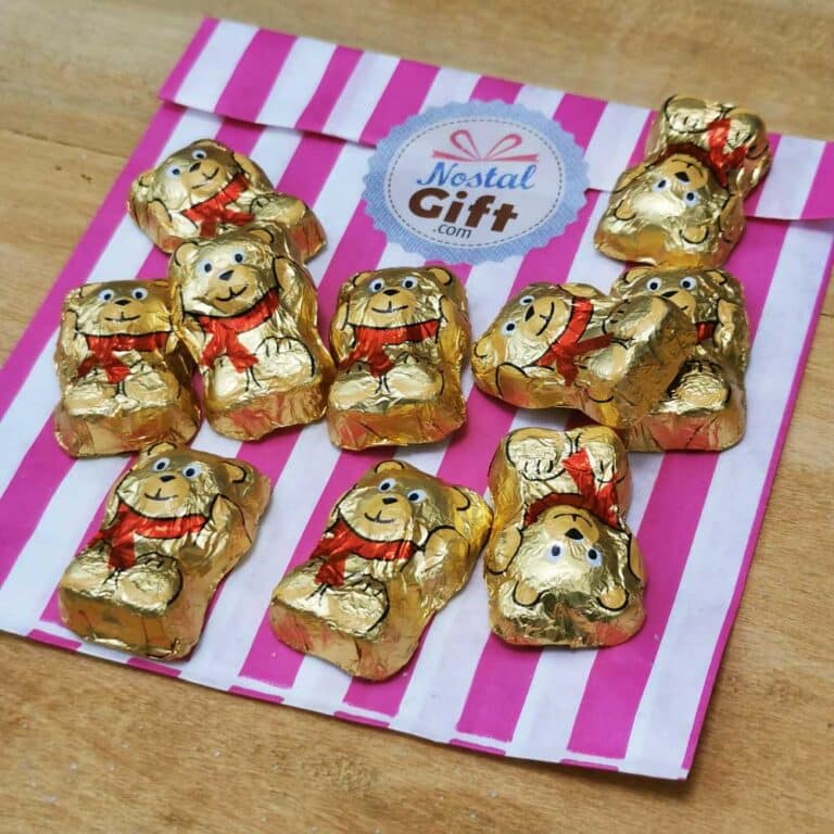 Mini Oursons or en chocolat au lait - 3x2 cm - Lot de 10