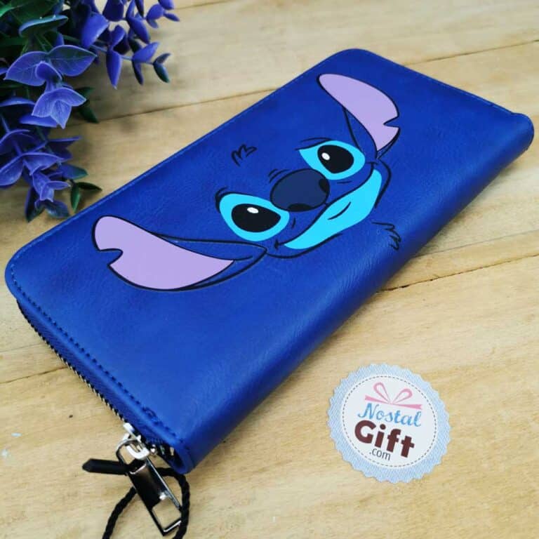 Portefeuille Stitch - bleu avec range carte et pochette zippée - Disney ...