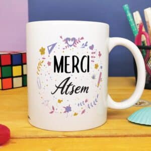 Mug "Merci Atsem" - collection florale