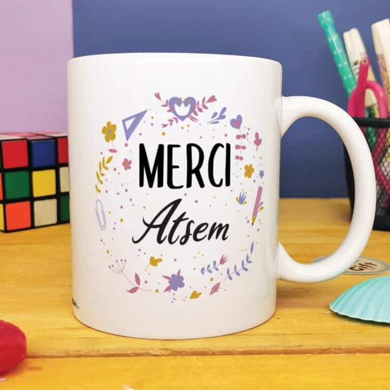 Mug "Merci Atsem" - collection florale