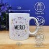 Mug "Merci" - collection florale